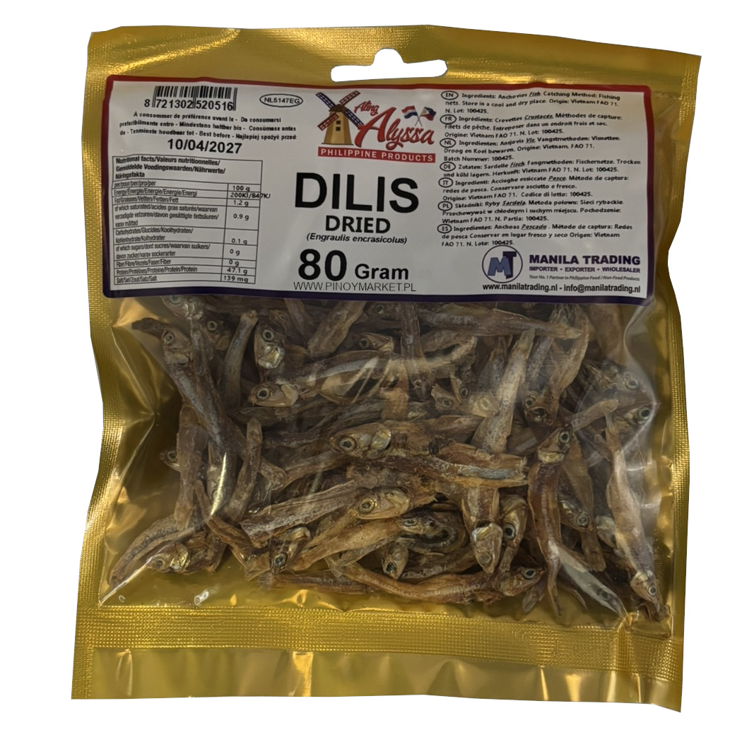 SUSZONE MAŁE SARDELE FILIPIŃSKIE DILIS 80 g - ALING ALYSSA | Ryby i ...